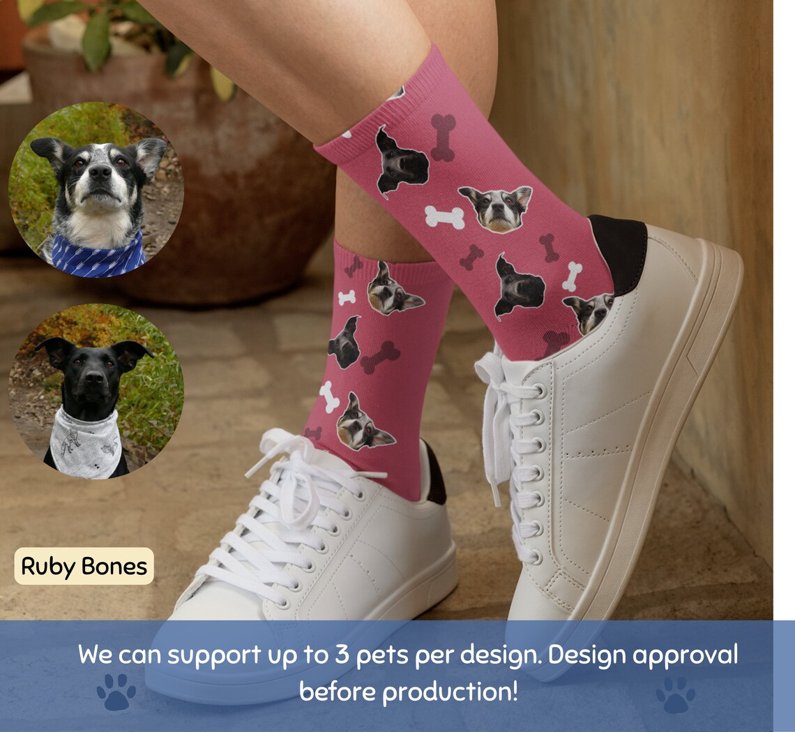 Custom Pet Face Socks From Photo Cat Name Socks Personalized Cat ...