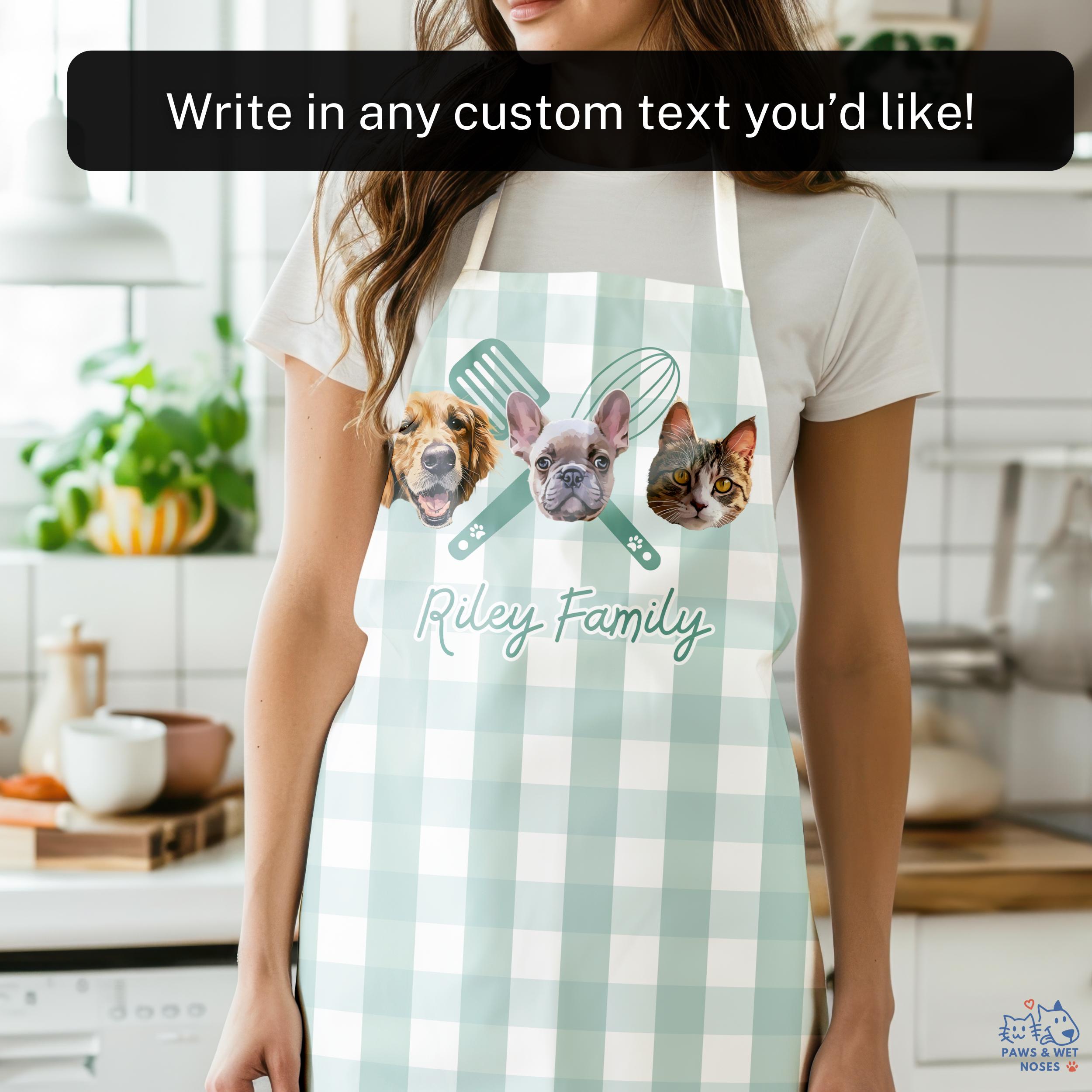 Custom Pet Apron Using Pet Photo Personalized Dog Kitchen Apron for Dog ...