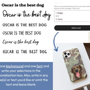 Custom Pet Photo Phone Case Personalized Hand Drawn Dog Phone Case With ...