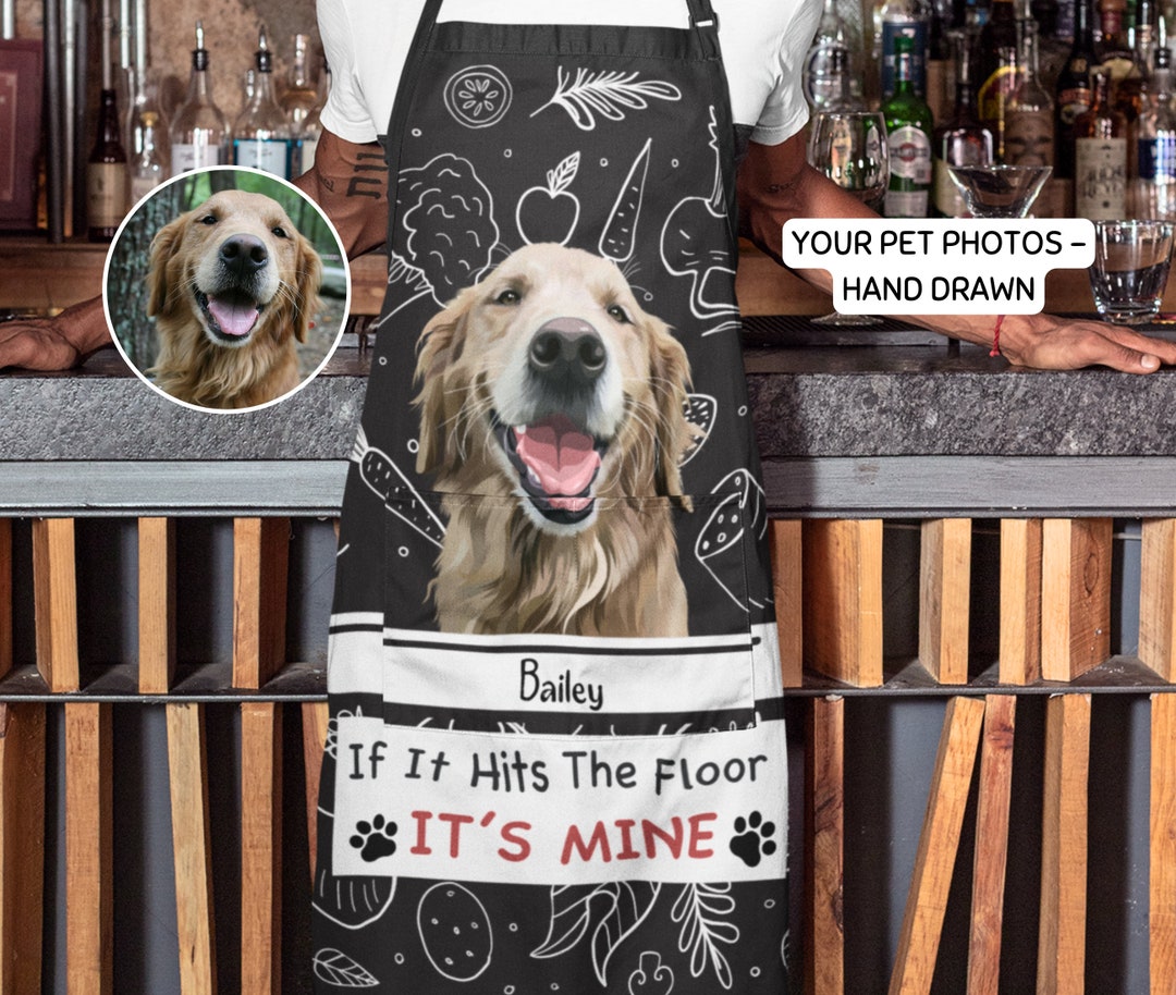 Custom Pet Apron Using Pet Photo Personalized Dog Kitchen Apron for Dog ...