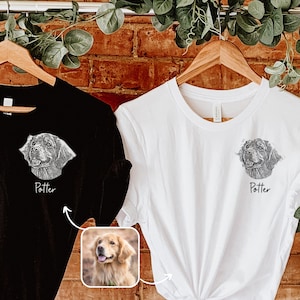 Custom Pet Shirt Pet Photo Tee With Name Personalized Dog T-shirt Using ...