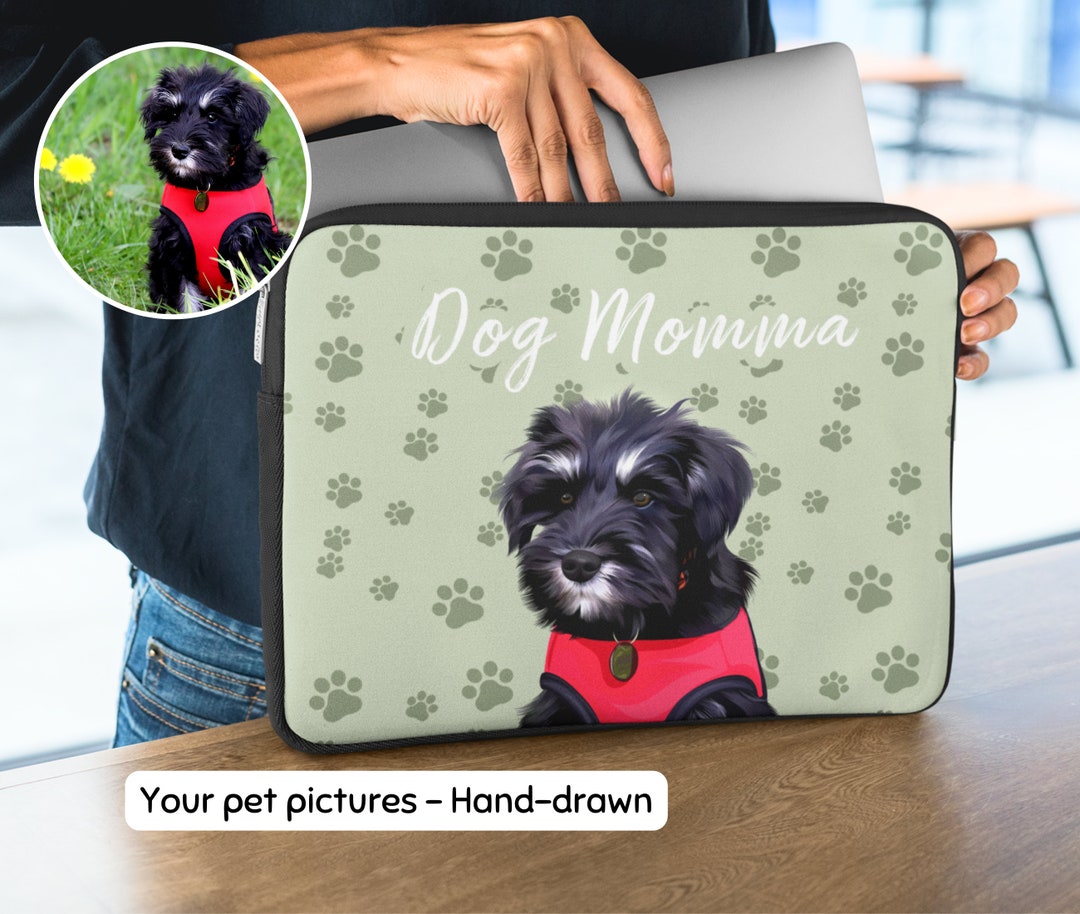 Custom Laptop Sleeve Case Using Pet Photo Personalized MacBook Travel ...