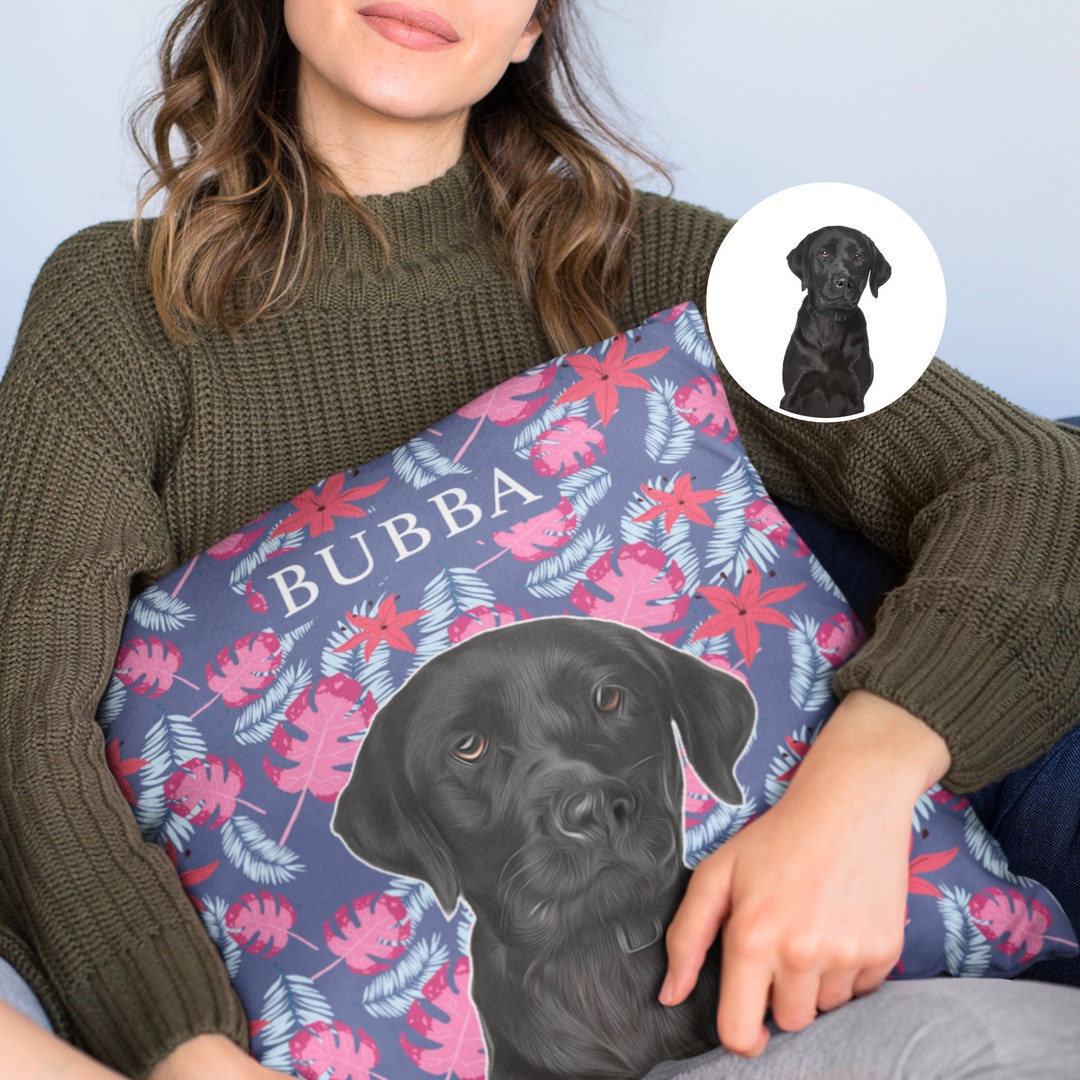 CUSTOM Pet Pillow Using Pet Photo Personalized Dog Flower - Etsy