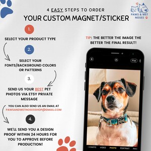 Custom Pet Magnet Using Pet Photo Custom Dog Face Magnet Personalized ...