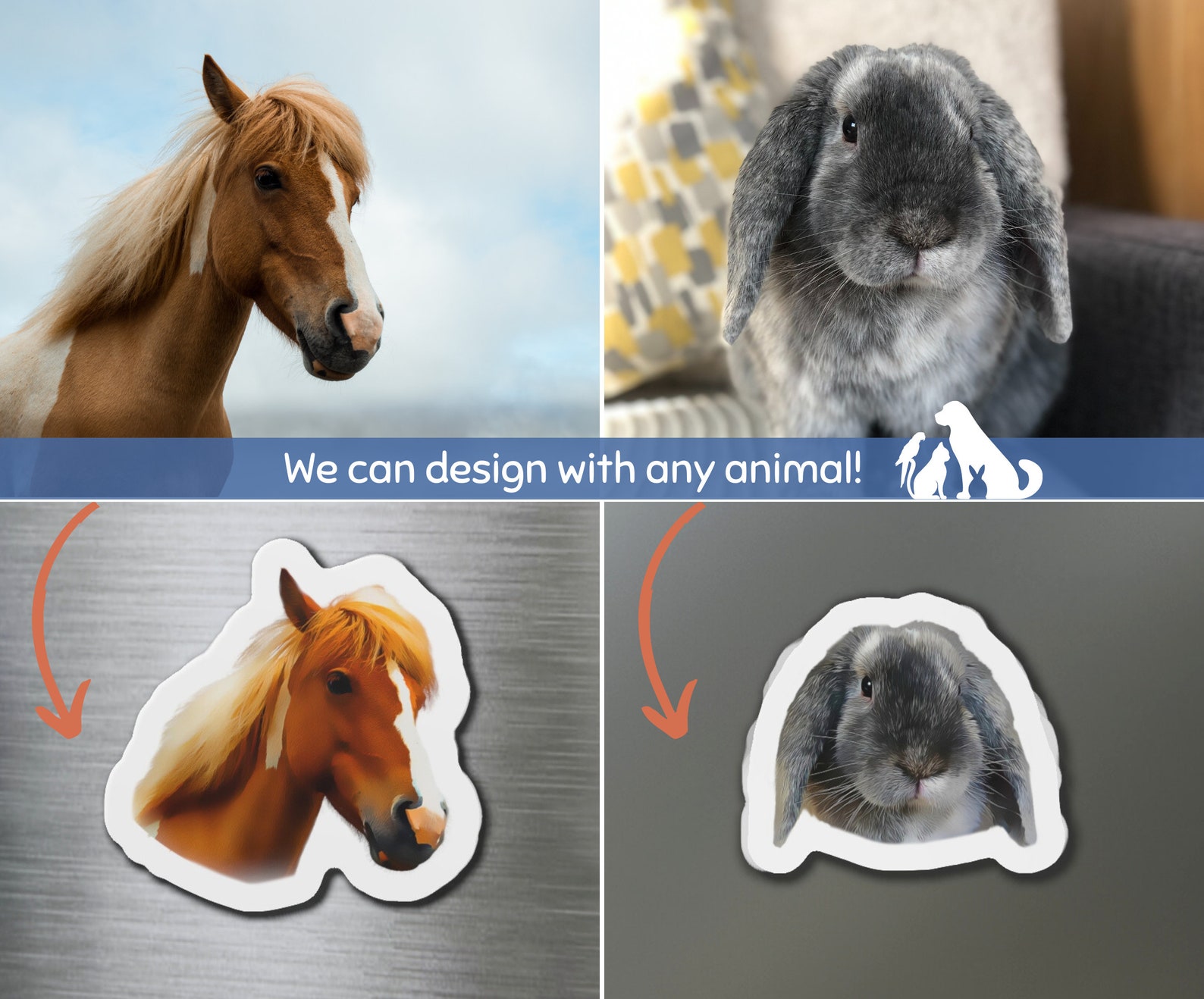 Custom Pet Magnet Using Pet Photo Custom Dog Face Magnet - Etsy