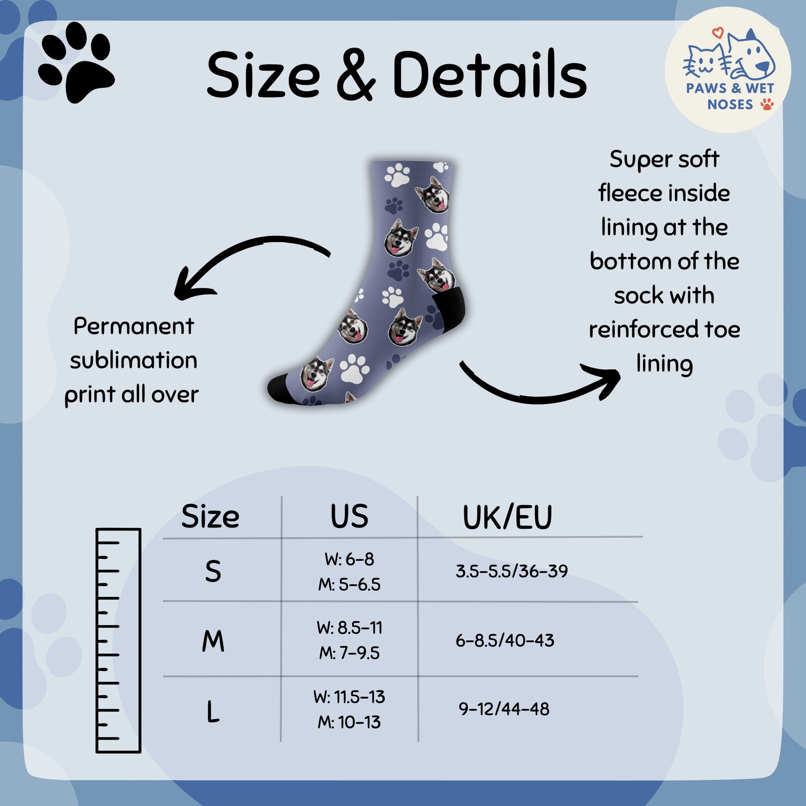 Custom Pet Face Socks From Photo Cat Name Socks Personalized Cat ...