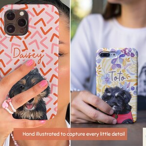 Custom Pet Photo Phone Case Personalized Hand Drawn Dog Phone Case With ...