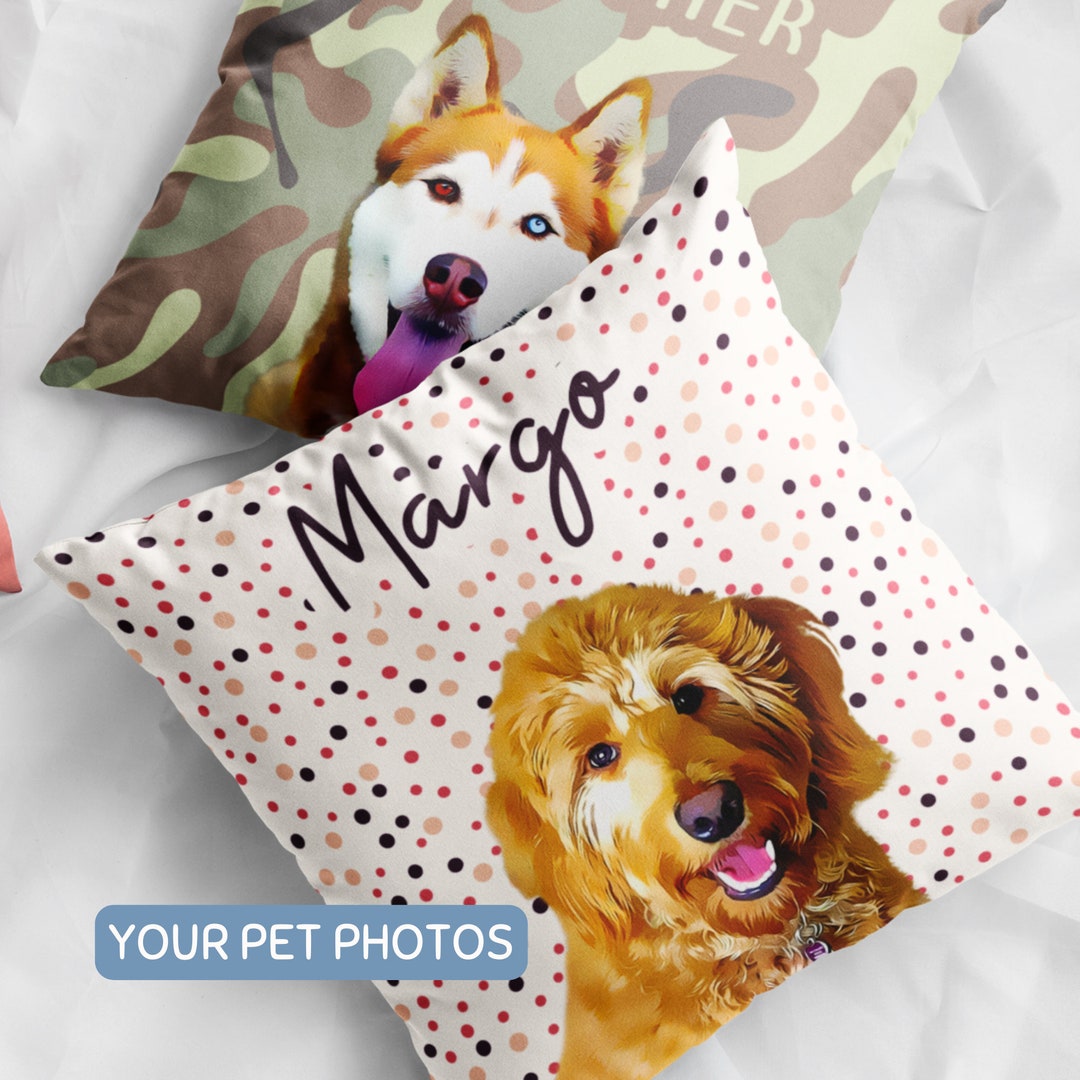 Custom Pet Pillow Using Pet Photo Personalized Dog Pillow With Name ...