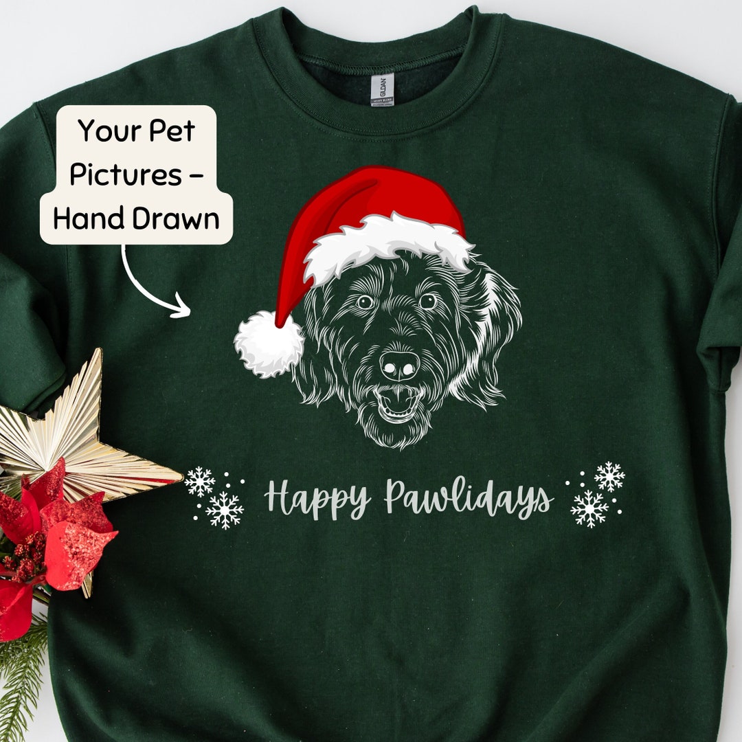 Personalized Pet Sweater Using Pet Photo + Name Custom Hand Drawn Dog ...