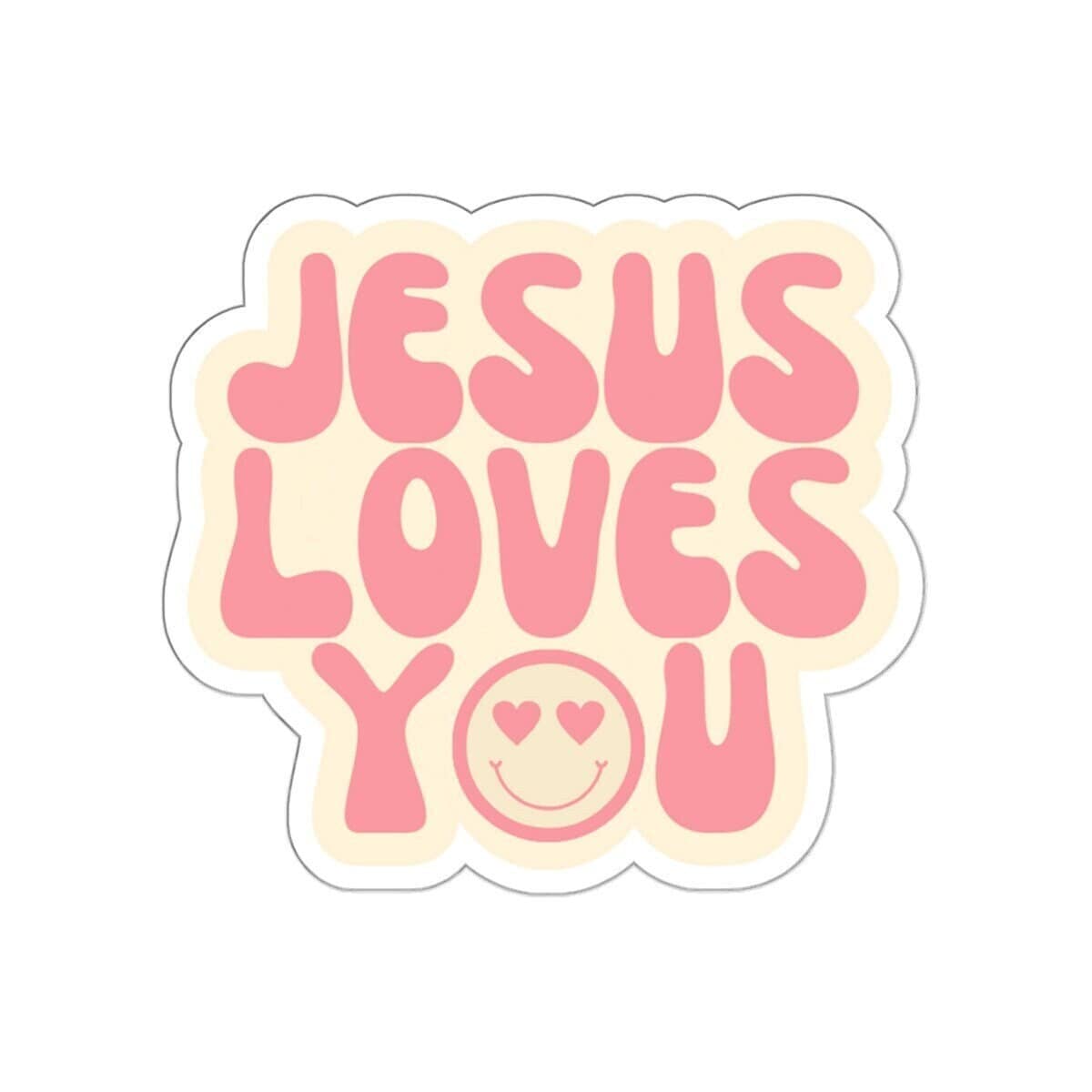 Jesus Loves You Sticker, Christian Sticker, Religious Sticker, Jesus ...