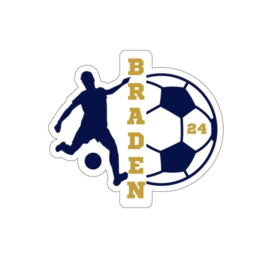 Personalized Soccer Sticker, Custom Soccer Player Sticker, Soccer ...