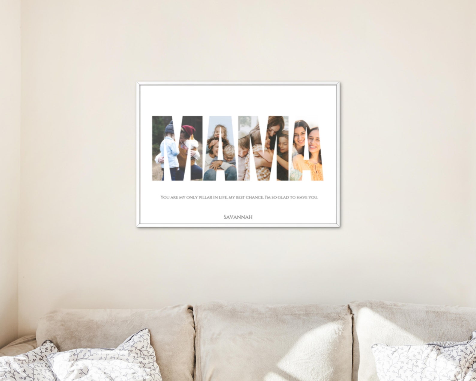 Mama Photo Collage, Mama Photo Frame, Personalized Mom Frame, Mother's ...