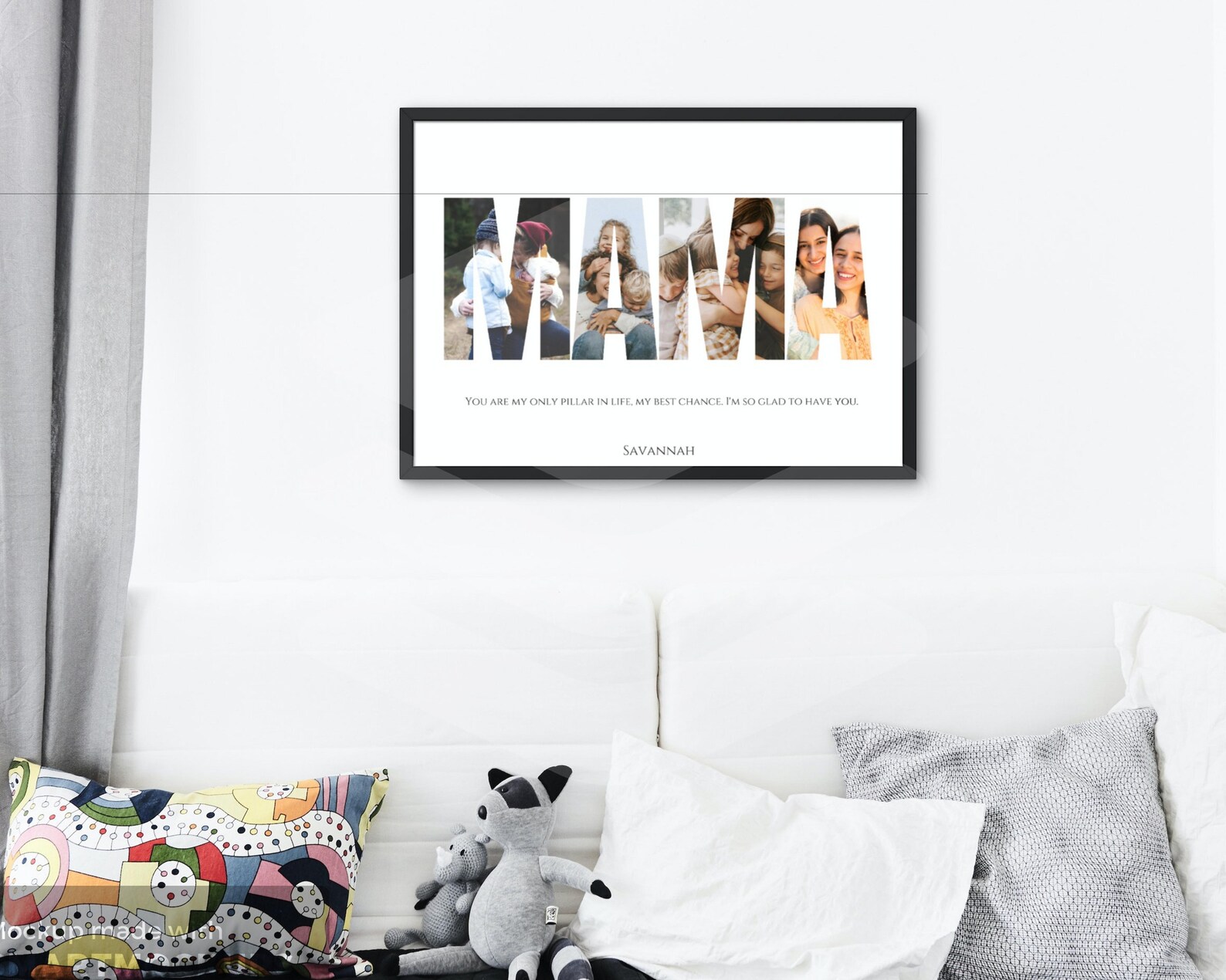 Mama Photo Collage, Mama Photo Frame, Personalized Mom Frame, Mother's ...