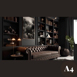 Dark Vintage Digital Zoom Background Office Background Microsoft Teams ...