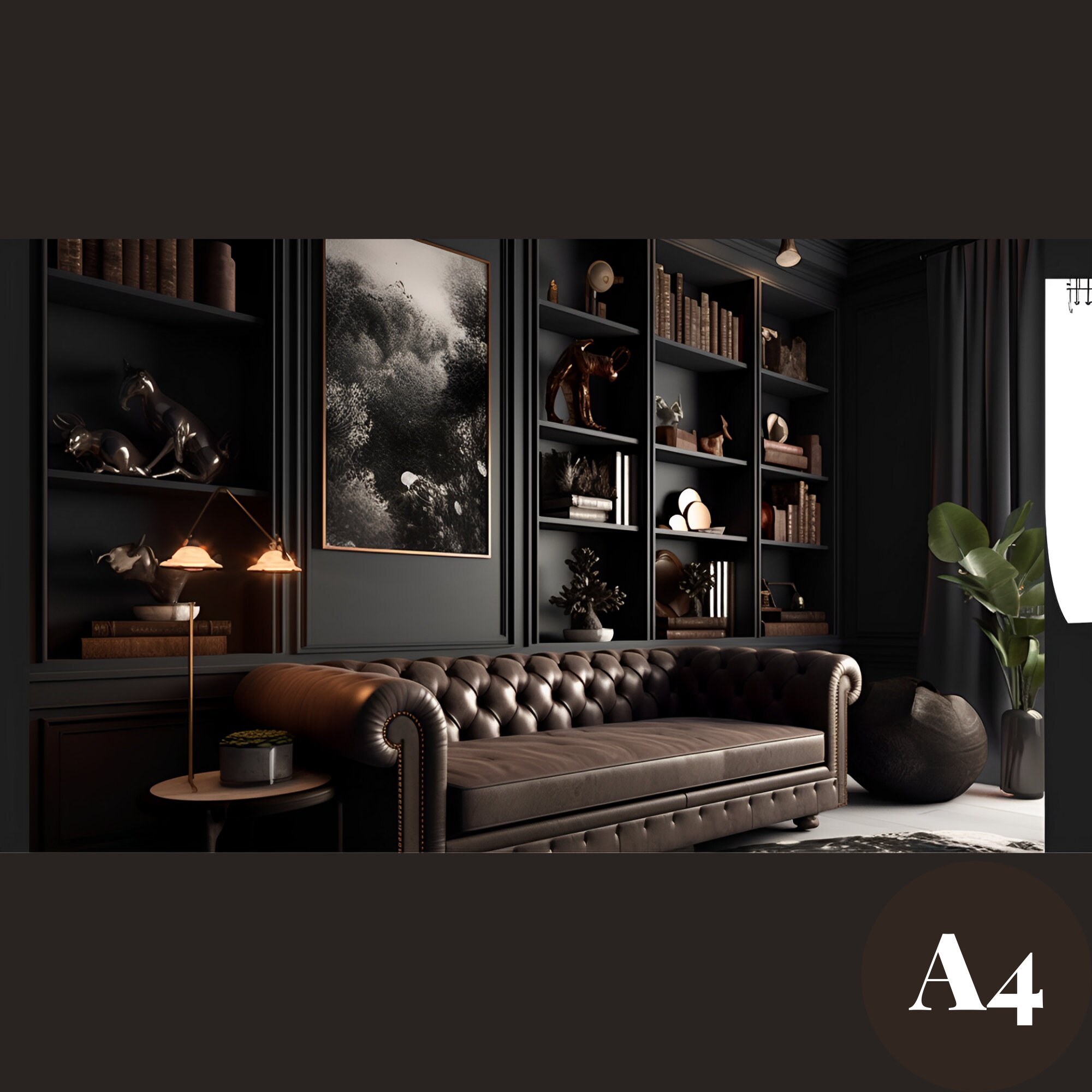 Dark Vintage Digital Zoom Background Office Background Microsoft Teams ...