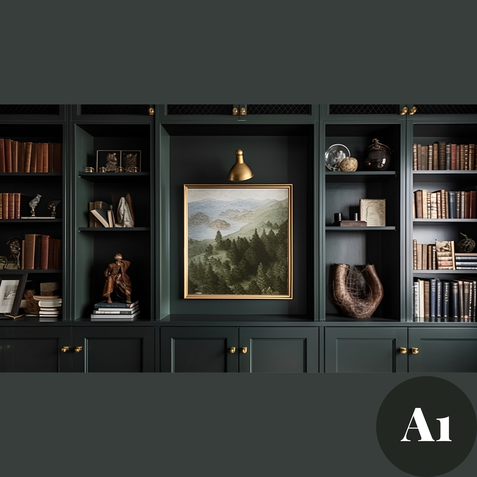 Dark Green Vintage Design Virtual Zoom Backgrounds Office Background ...