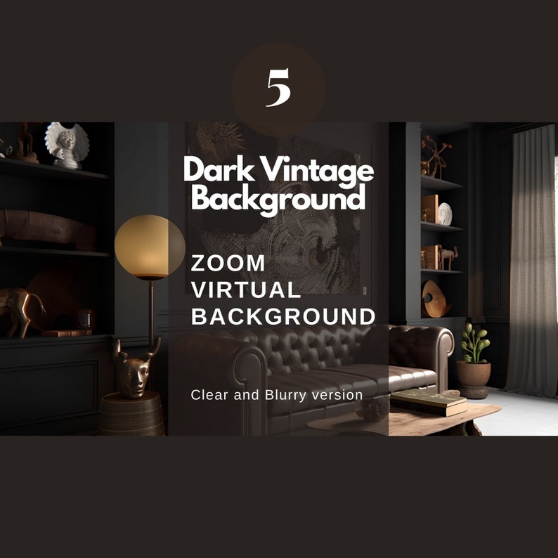 Dark Vintage Digital Zoom Background Office Background Microsoft Teams ...