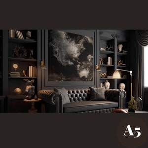 Dark Vintage Digital Zoom Background Office Background Microsoft Teams ...