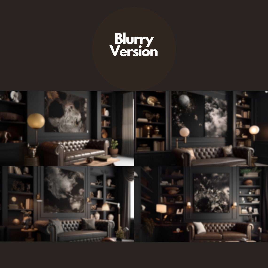 Dark Vintage Digital Zoom Background Office Background Microsoft Teams ...