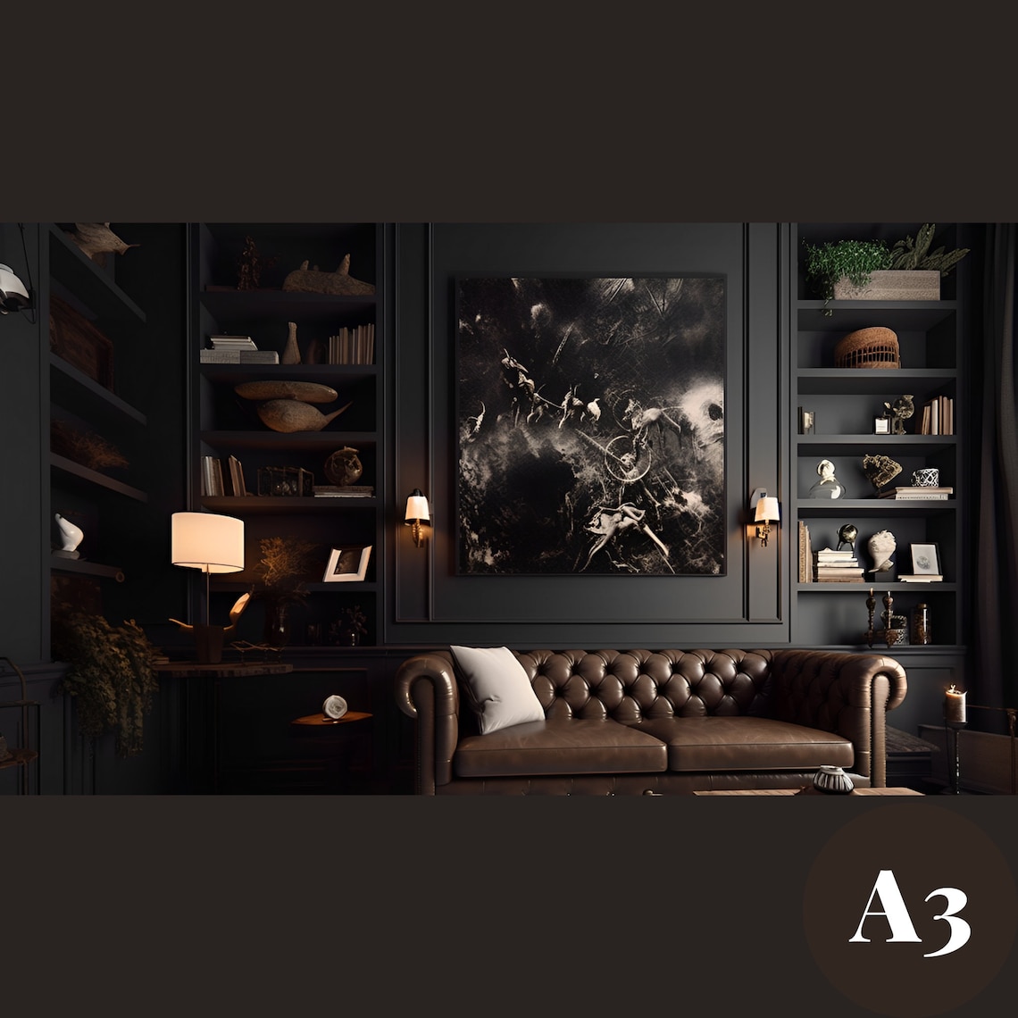 Dark Vintage Digital Zoom Background Office Background Microsoft Teams ...