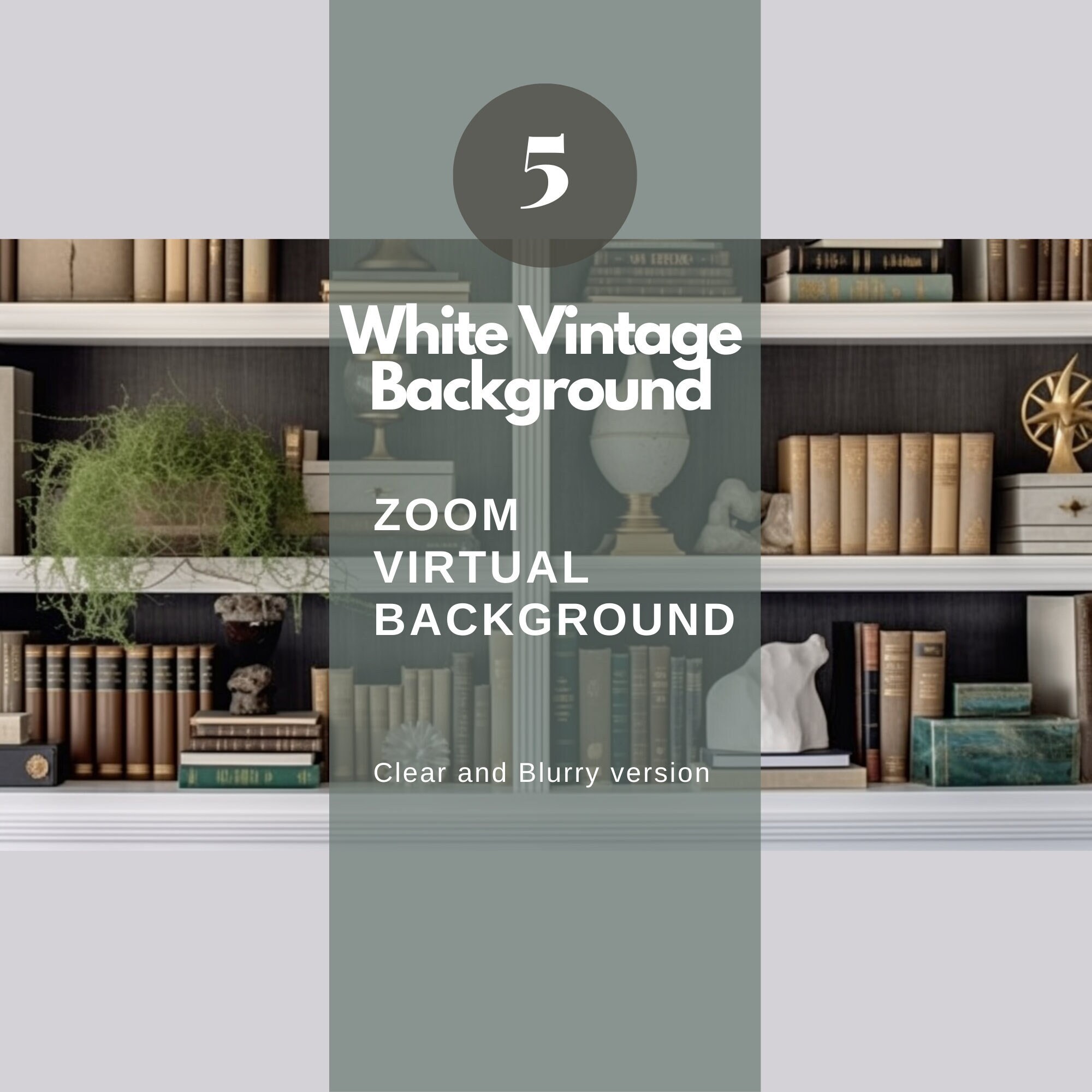 White Vintage Design Virtual Zoom Backgrounds Office Background ...