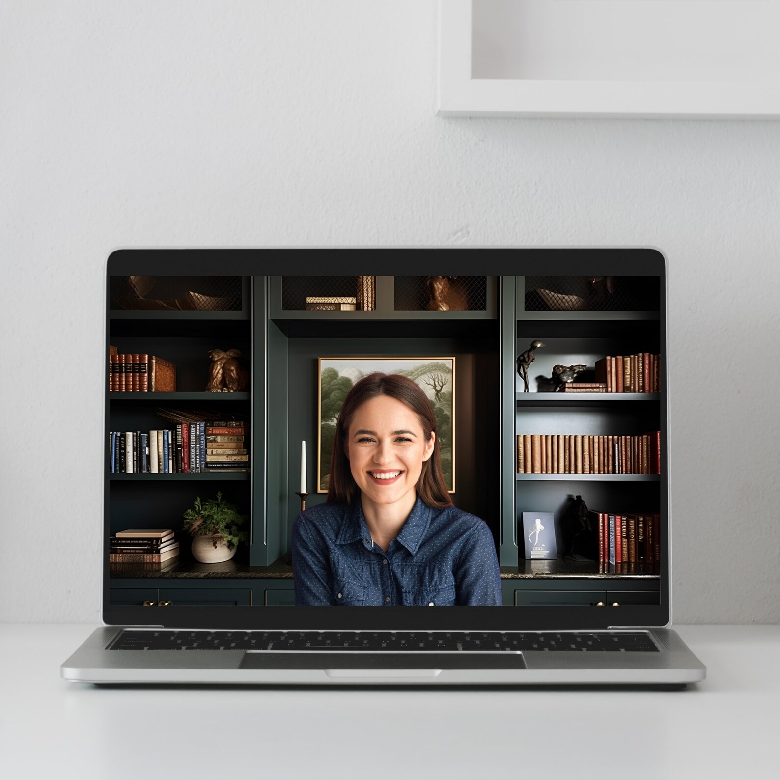 Dark Green Vintage Design Virtual Zoom Backgrounds Office Background ...