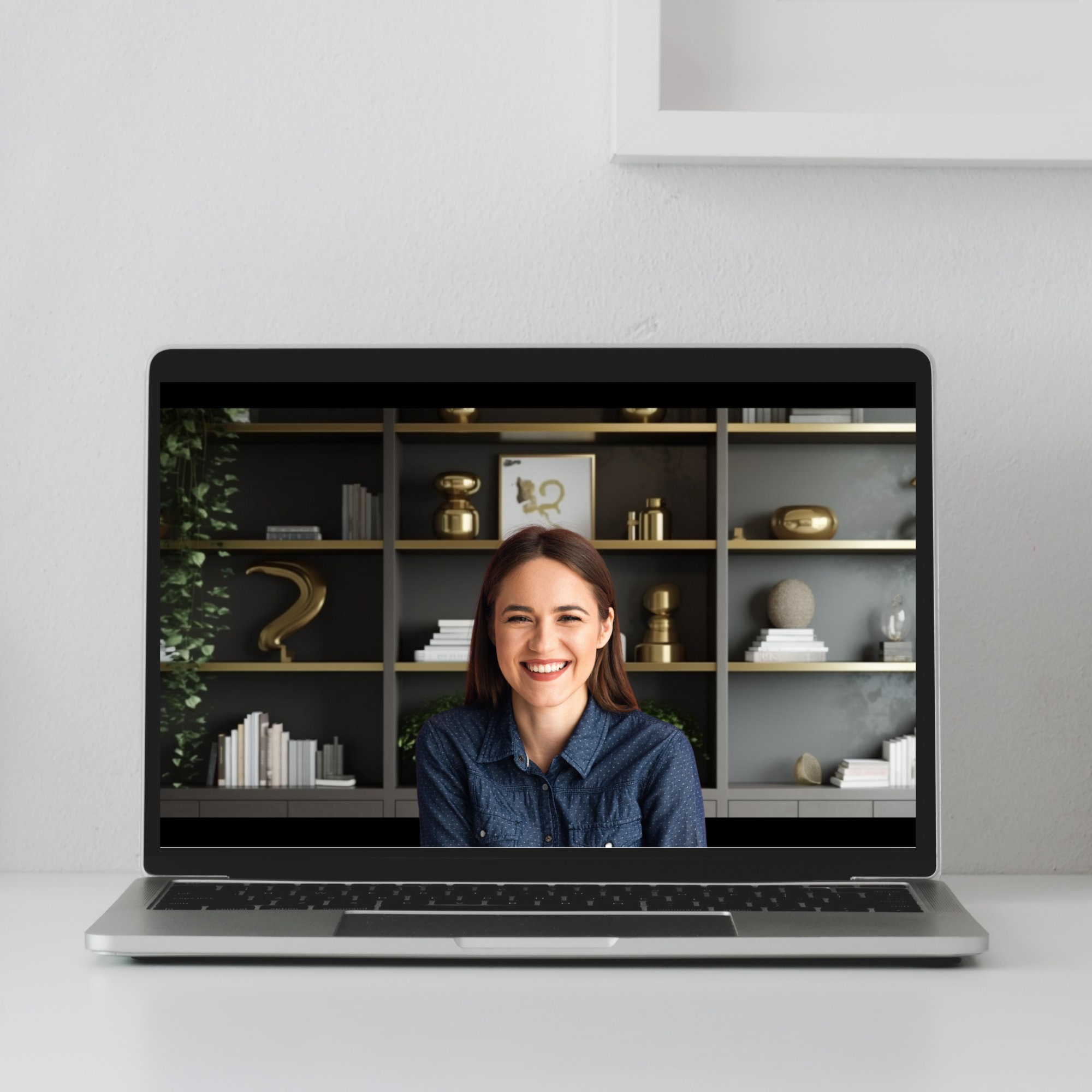 Black and Gold Elegant Digital Zoom Background Office Background ...