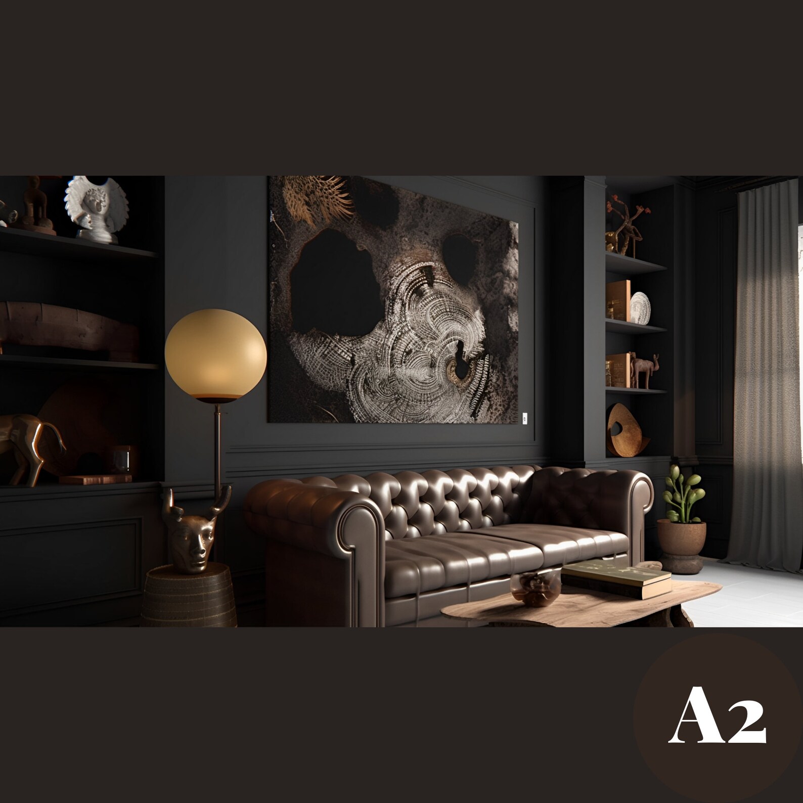 Dark Vintage Digital Zoom Background Office Background Microsoft Teams ...