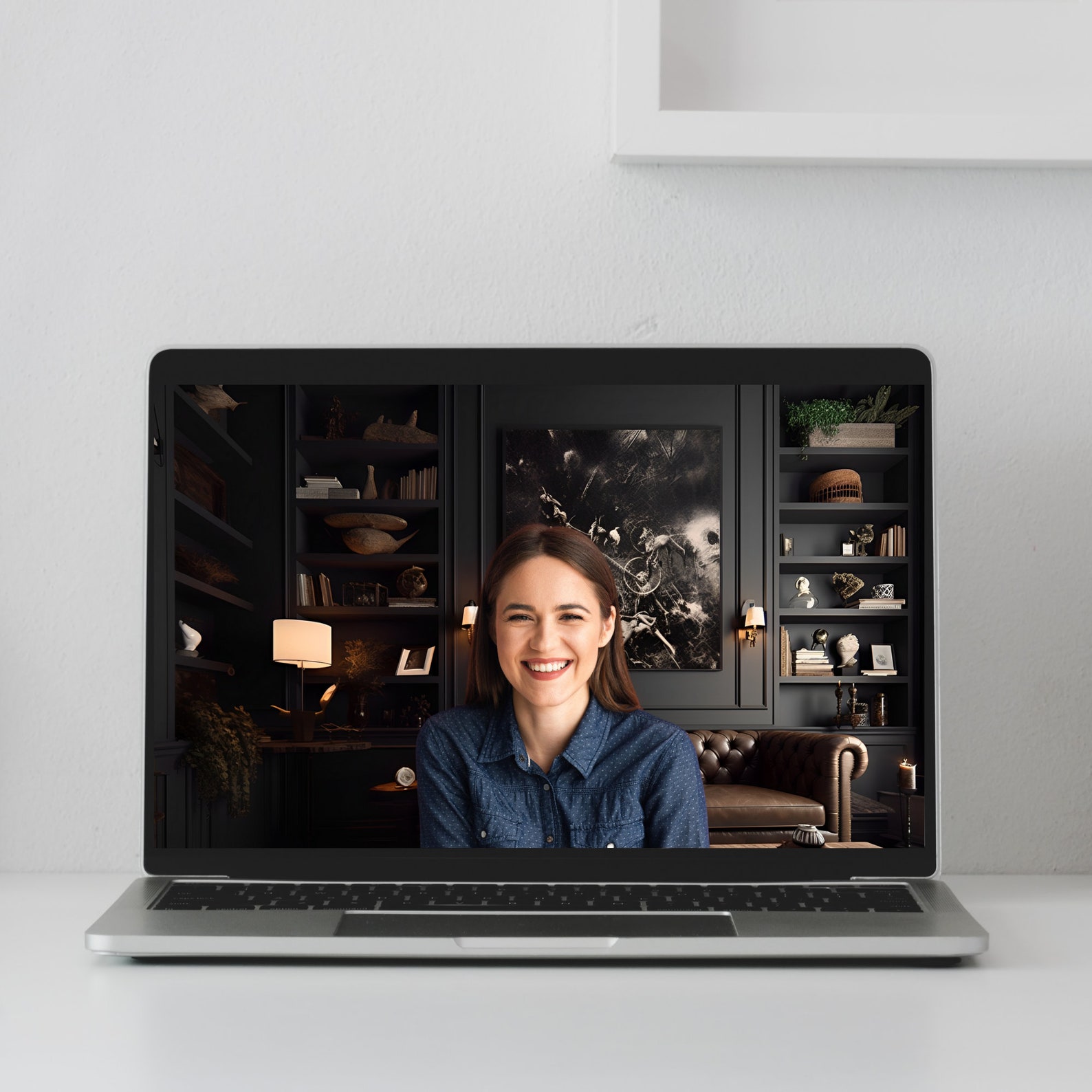 Dark Vintage Digital Zoom Background Office Background Microsoft Teams ...