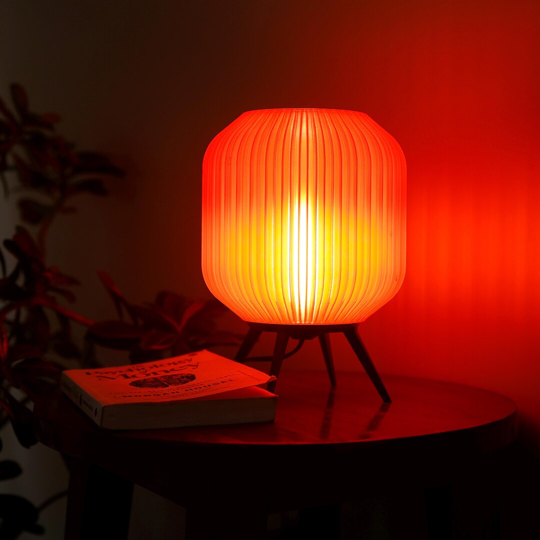 3D Printed Night Stand Table Lamp Minimalistic Sleek Decorative Lamp ...