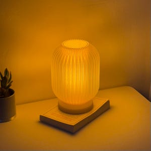 Modern Table Lamp – Warm Ambient Light, Minimalist Design, E27 Socket ...