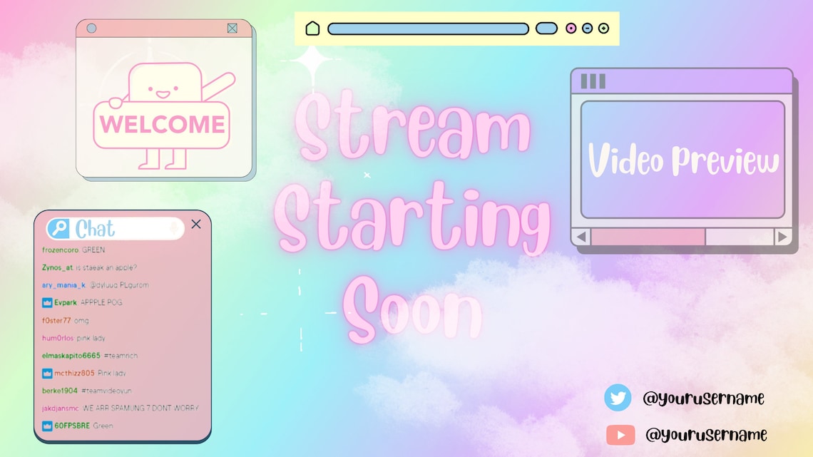 Cute Stream Starting Overlay - Etsy