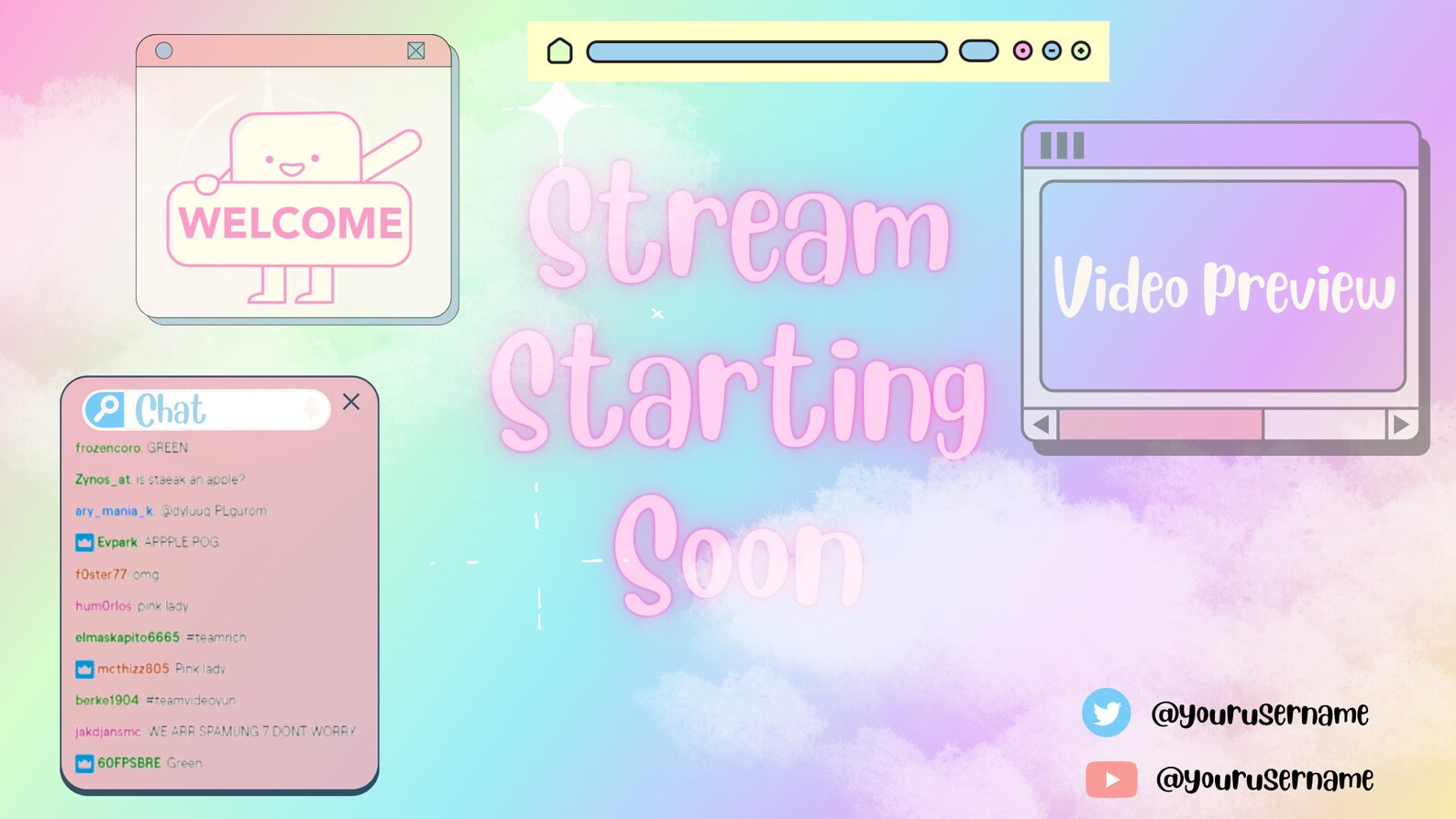 Cute Stream Starting Overlay - Etsy