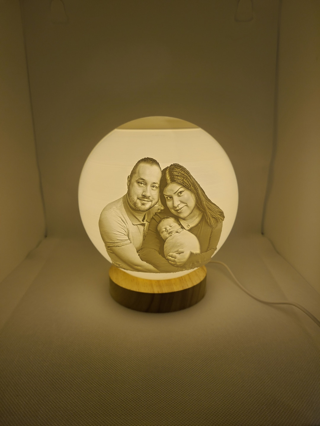 Lithophane Globe Lamp Personalized Photo Lamp 3D Printed Home Decor ...