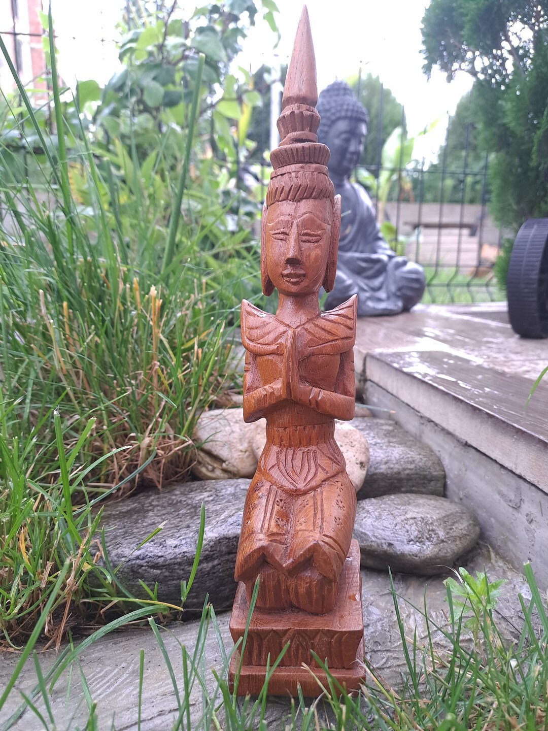 12,4 Inch Wooden Lord Rama Statue of Ayodhya Temple Fine Carving - Etsy