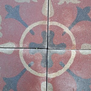 Set of 4 Antique Concrete Tiles From 1890 - Etsy