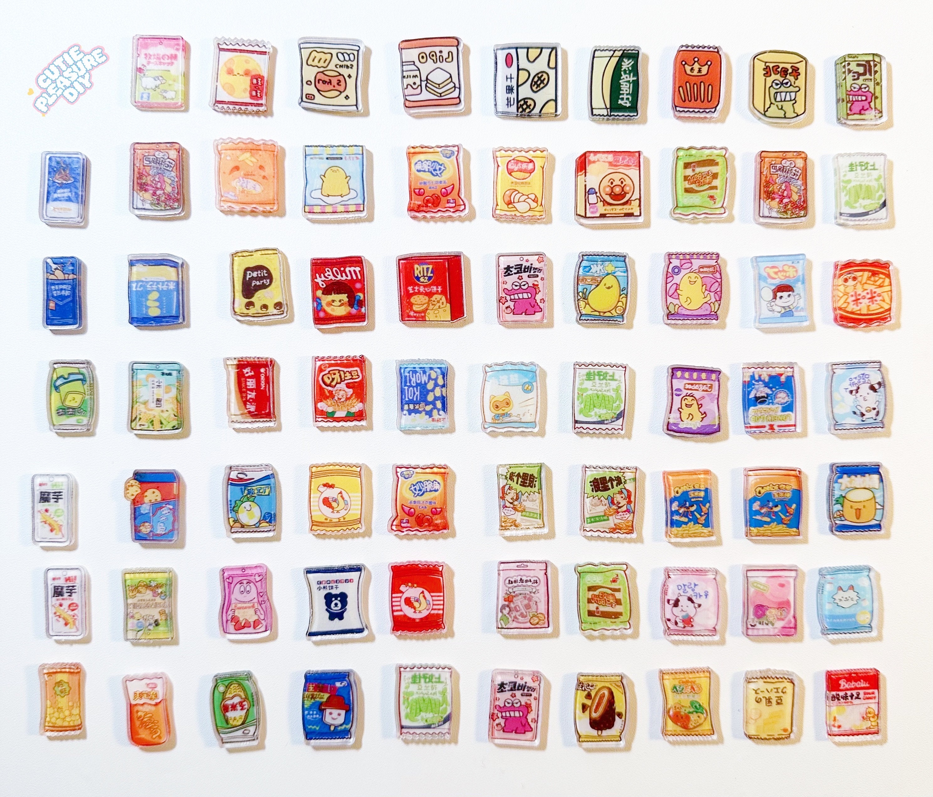 Choose Your Own Custom Set of Acrylic Foods Crocs Charms Keychain Clip ...