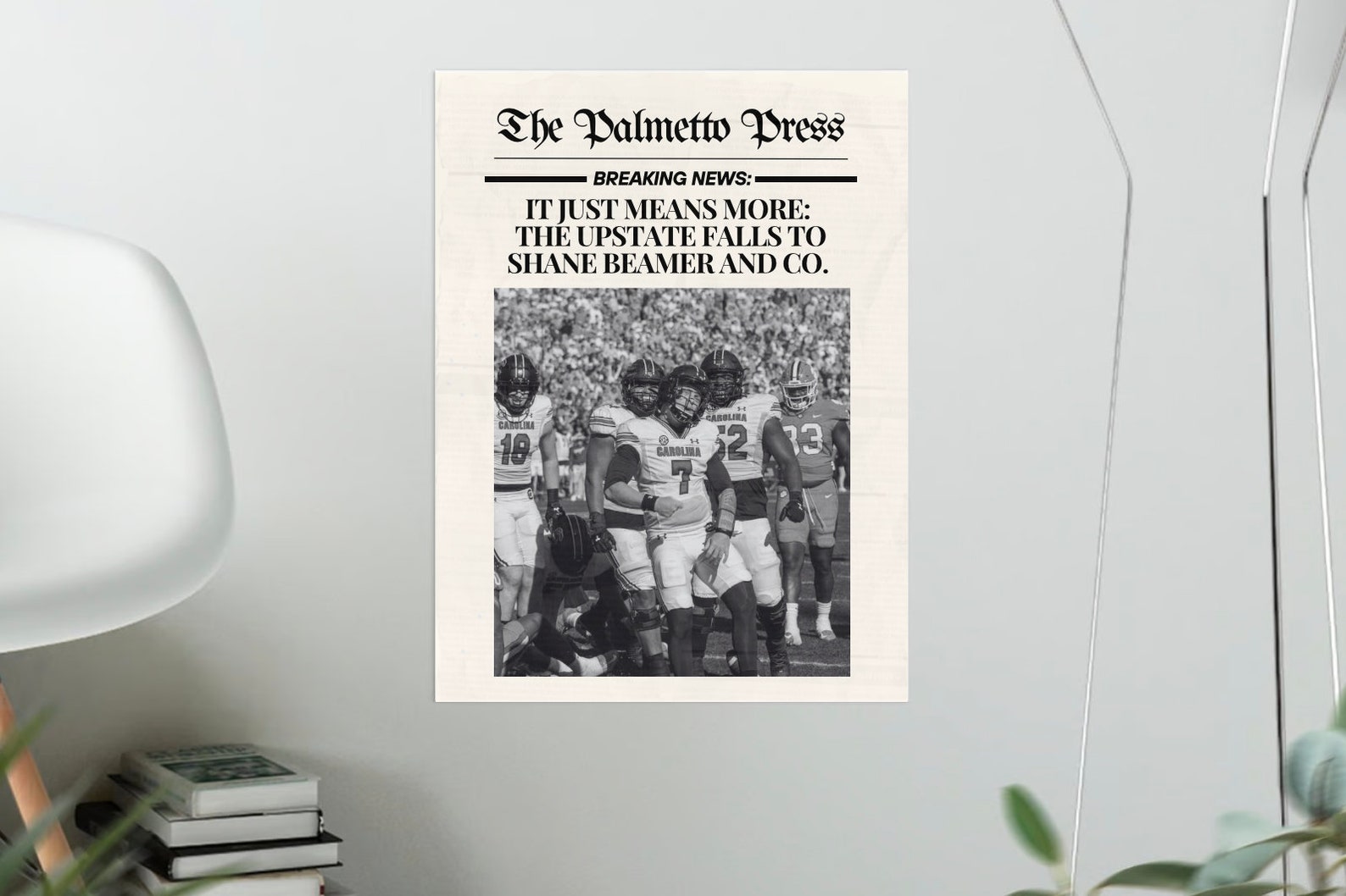 Uofsc Newspaper Gamecock Trendy Art Print for Dorm Poster Cola ...