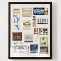 Preppy UNC Chapel Hill Wall Print Carolina Decor for Dorm Wall Art ...