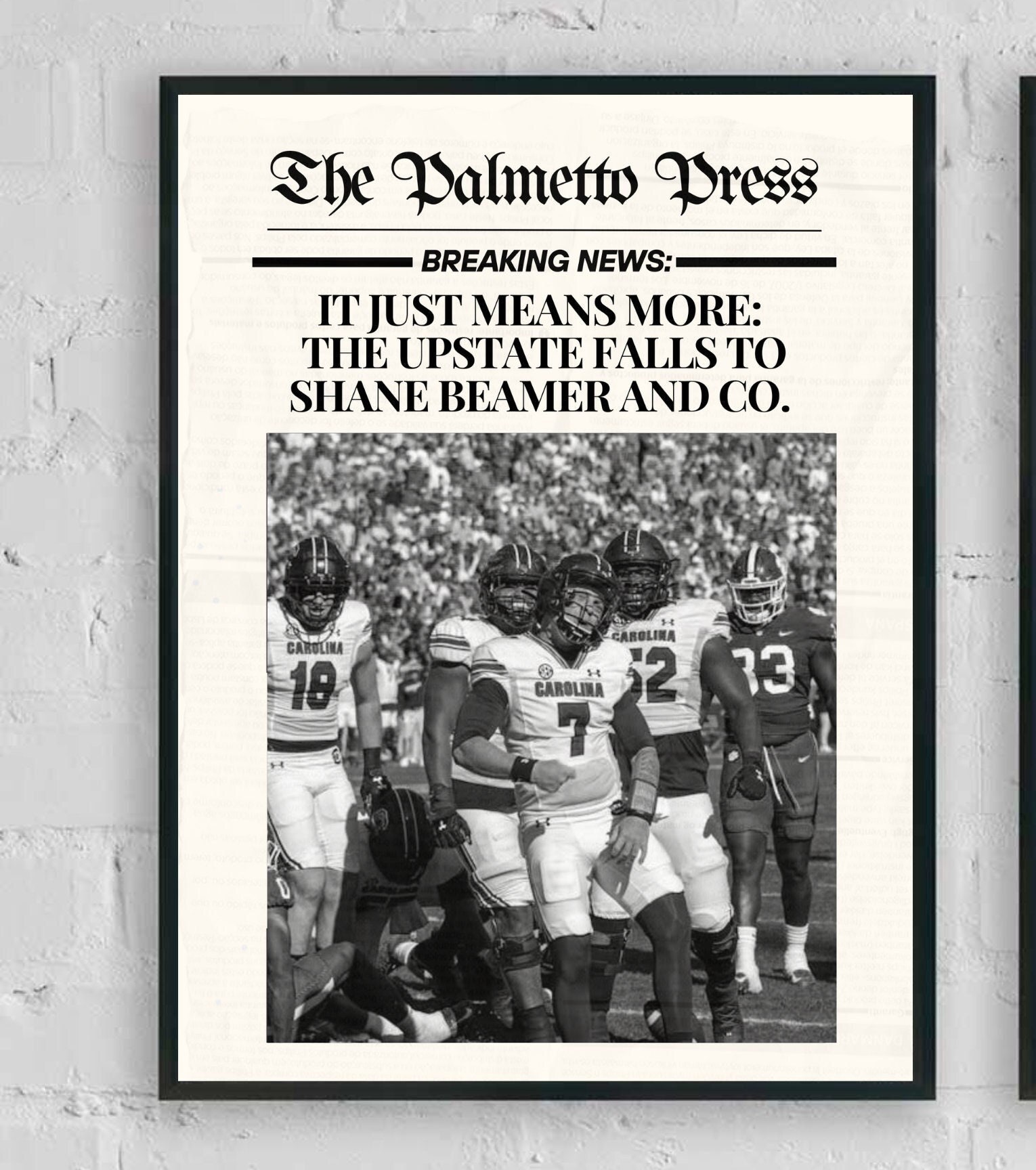 Uofsc Newspaper Gamecock Trendy Art Print for Dorm Poster Cola ...