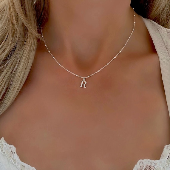 Letter necklace dainty store