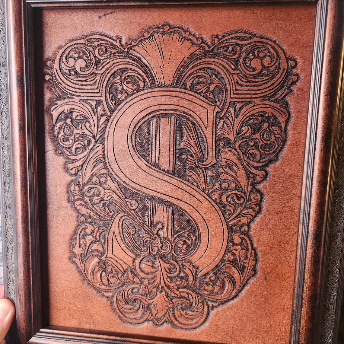 Tooled Leather Letter Art - Etsy