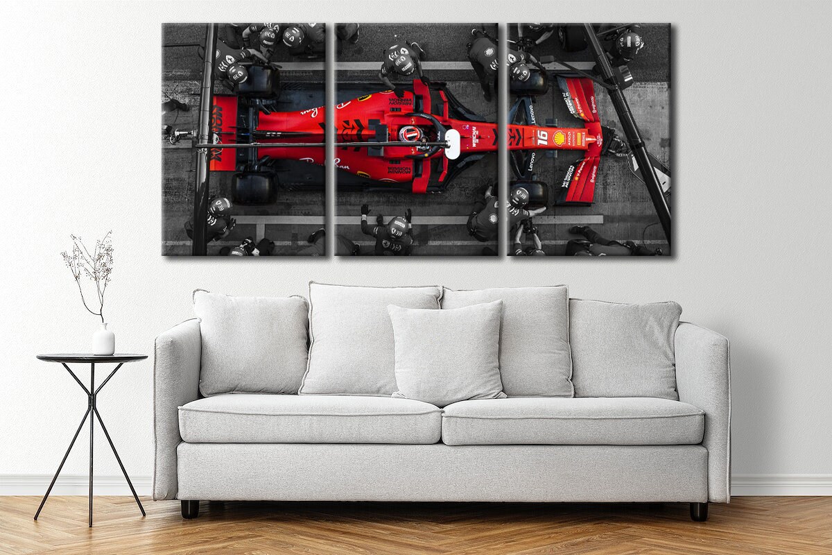 Charles Leclerc Ferrari F1 Canvas Art, Pit Stop Decor - Etsy