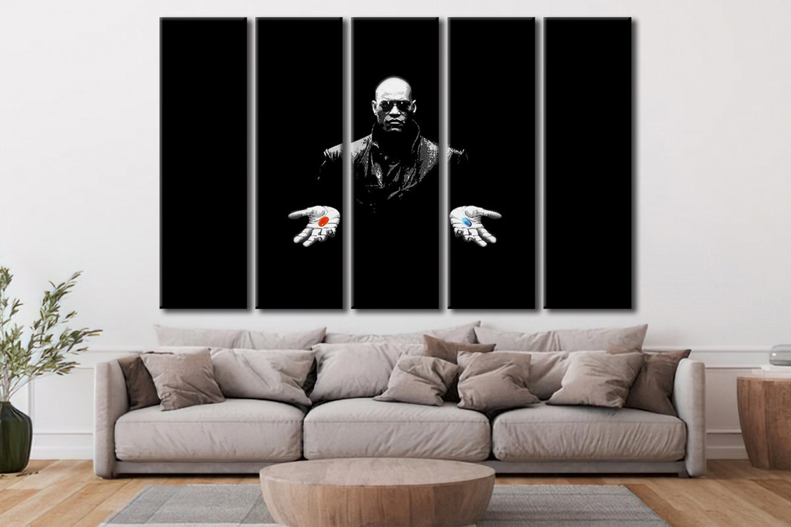 Matrix Morpheus Pills Wall Art, Matrix Morpheus Canvas Art, Blue&red ...