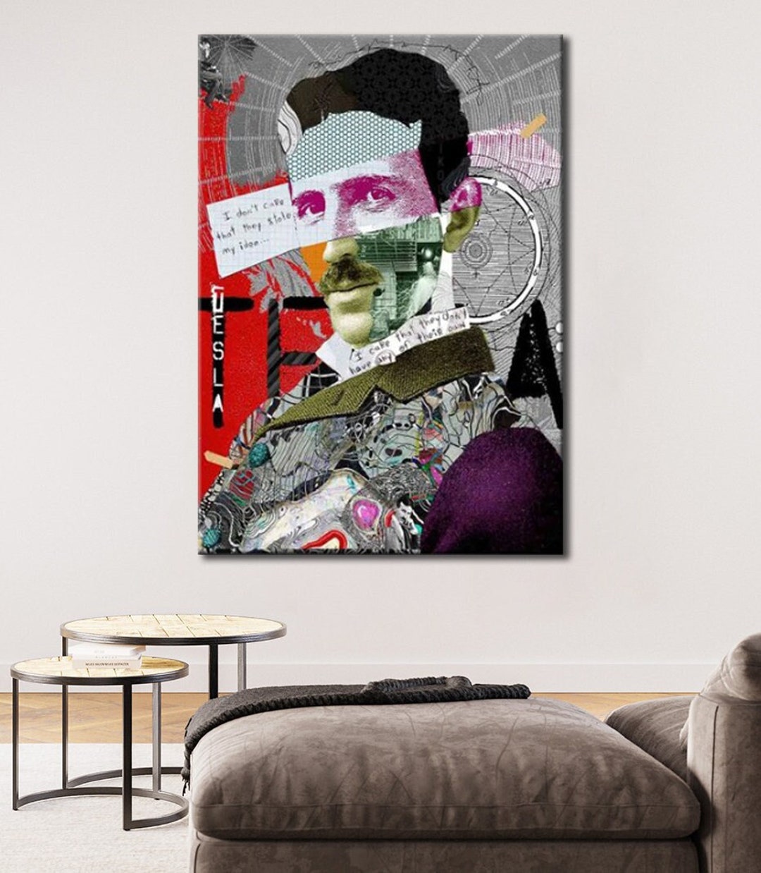 Nikola Tesla Wall Art, Nikola Tesla Canvas Art, Nikola Tesla Home Decor ...
