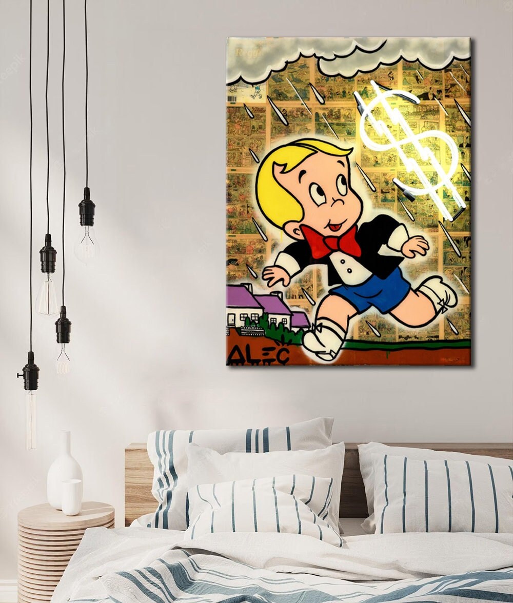 Alec Monopoly Wall Art, Richie Alec Canvas Art, Alec Home Decor, Monopoly Ready to Hang Wall ...