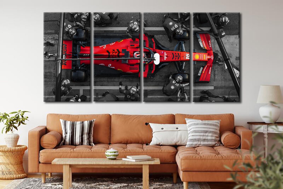 Charles Leclerc Ferrari F1 Canvas Art, Pit Stop Decor - Etsy