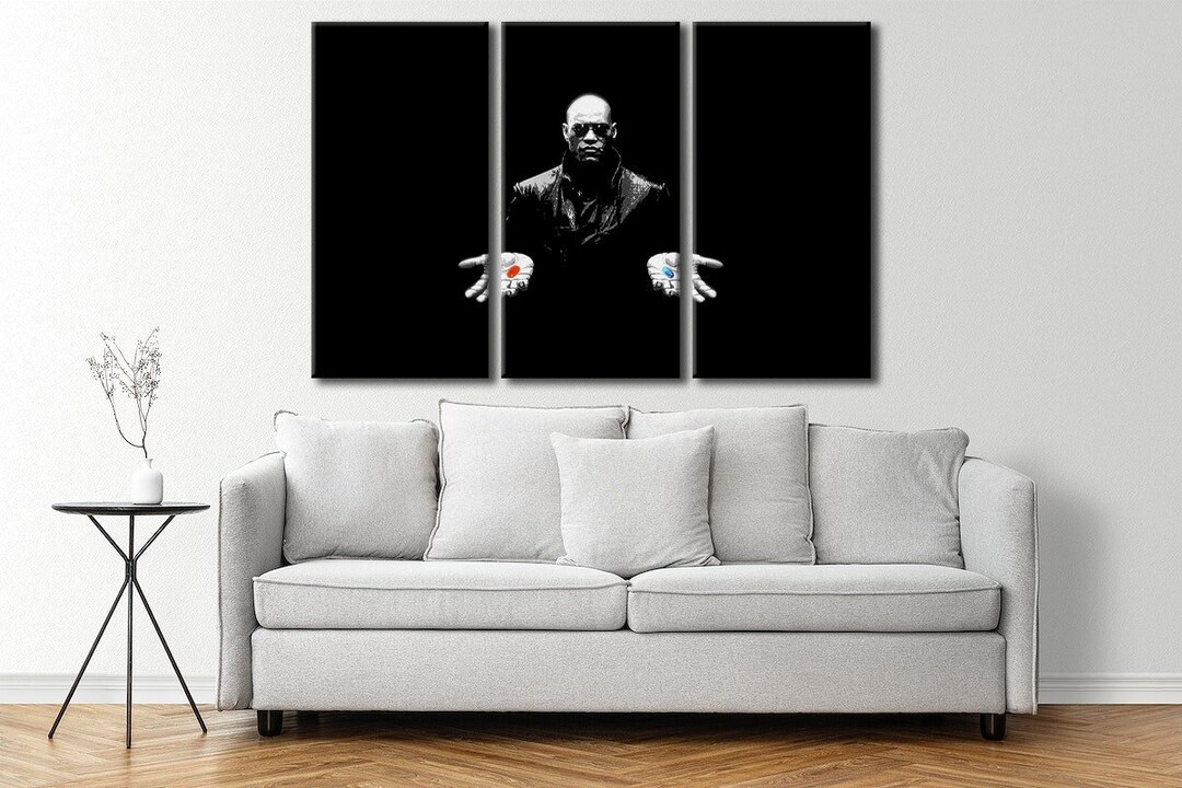 Matrix Morpheus Pills Wall Art, Matrix Morpheus Canvas Art, Blue&red ...