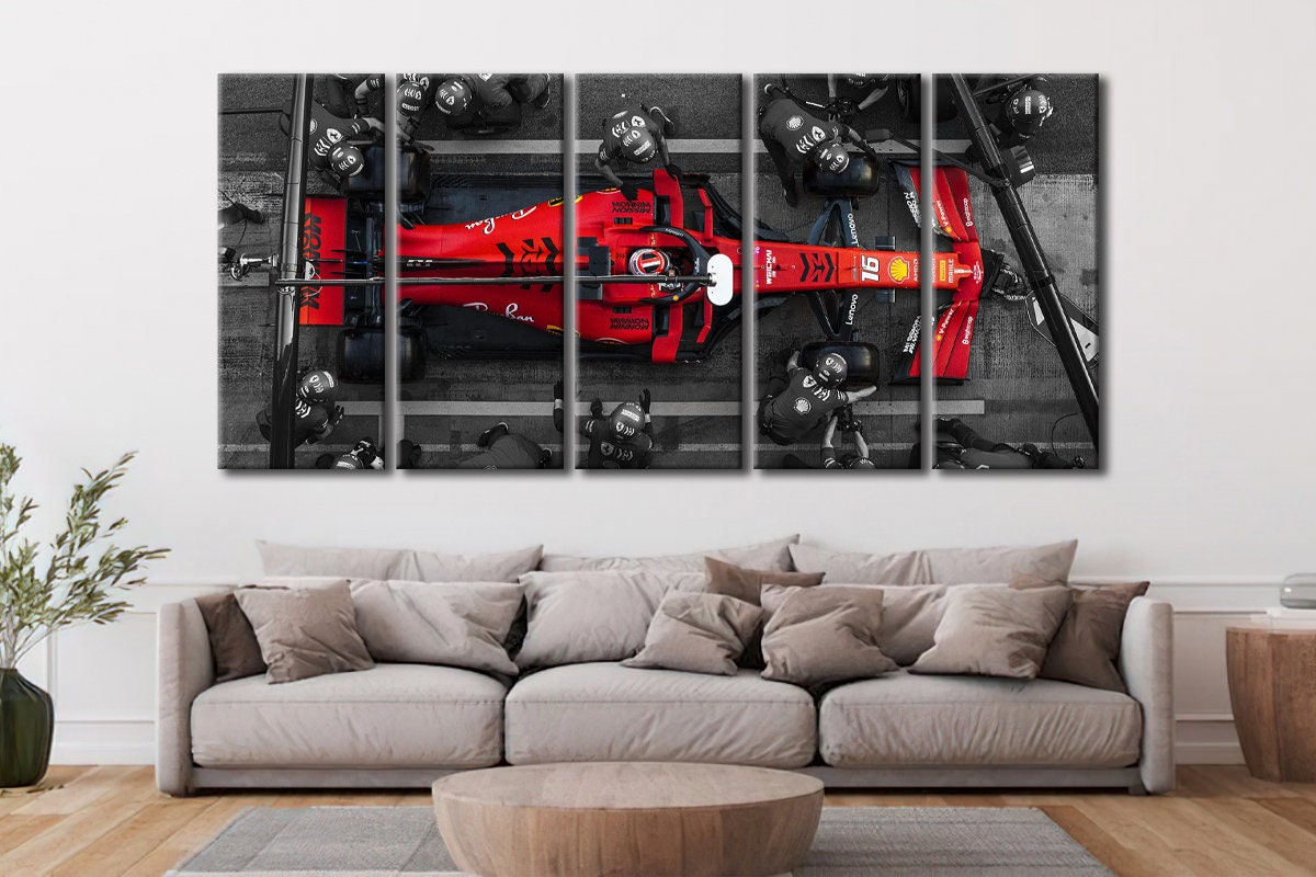 Charles Leclerc Ferrari F1 Canvas Art, Pit Stop Decor - Etsy