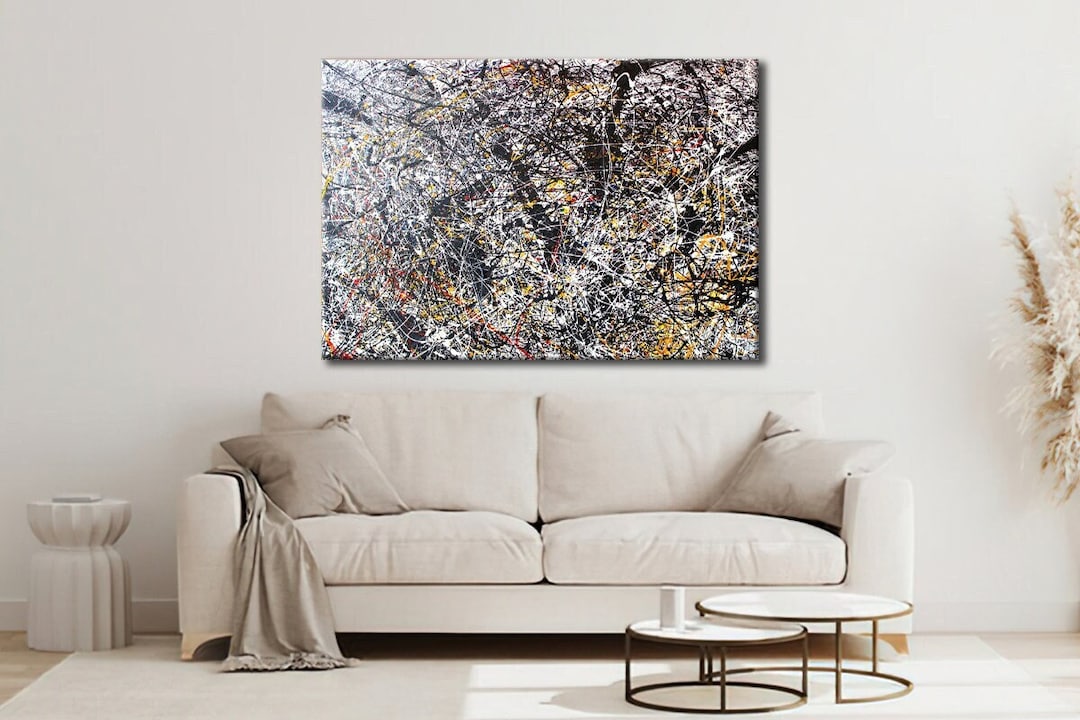 Jackson Pollock Wall Art, Jackson Pollock Abstract Expressionism Canvas ...